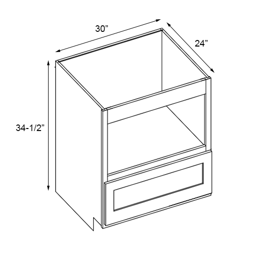 Affordable Prestigious Grey Shaker Base Microwave Cabinet