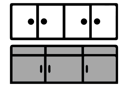 Affordable Ethereal Shaker White Micro Kitchen Cabinets