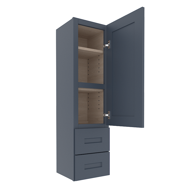 Affordable Imperial Midnight Blue Shaker Vanity Countertop Linen Cabinet