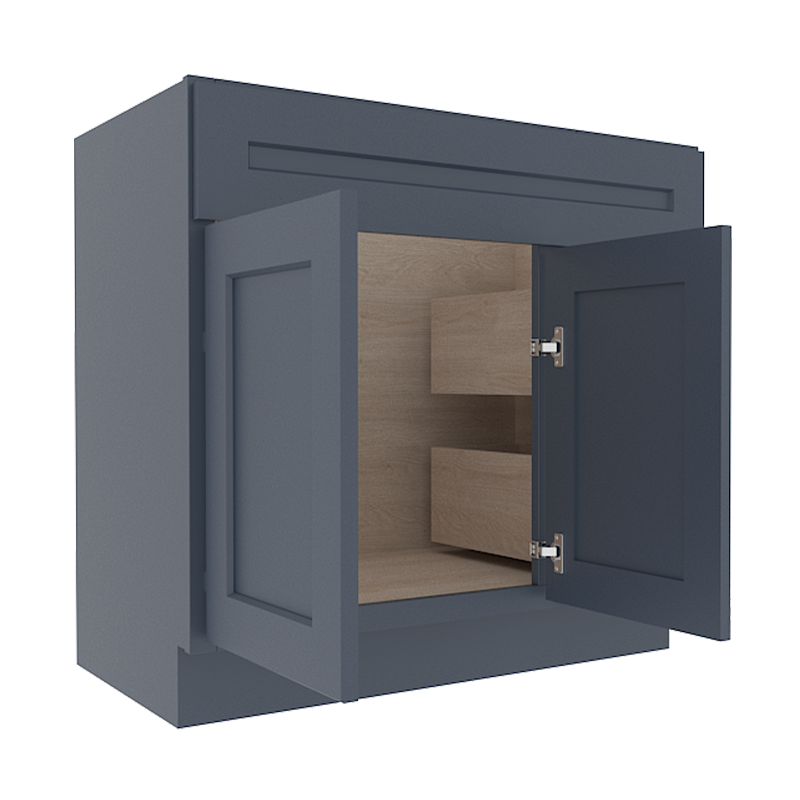 Affordable Imperial Midnight Blue Shaker Vanity Sink Base Combo Cabinet