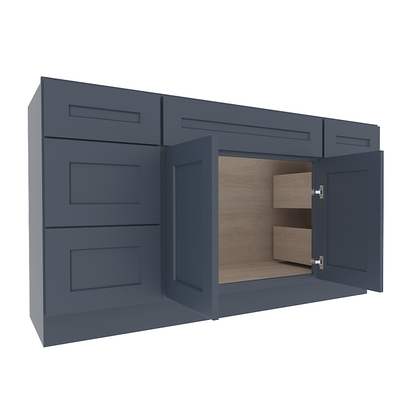 Affordable Imperial Midnight Blue Shaker Vanity Sink Base Combo Cabinet ...