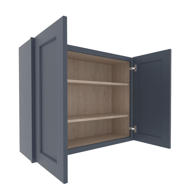 Affordable Imperial Midnight Blue Shaker Wall Cabinet with 2 Doors