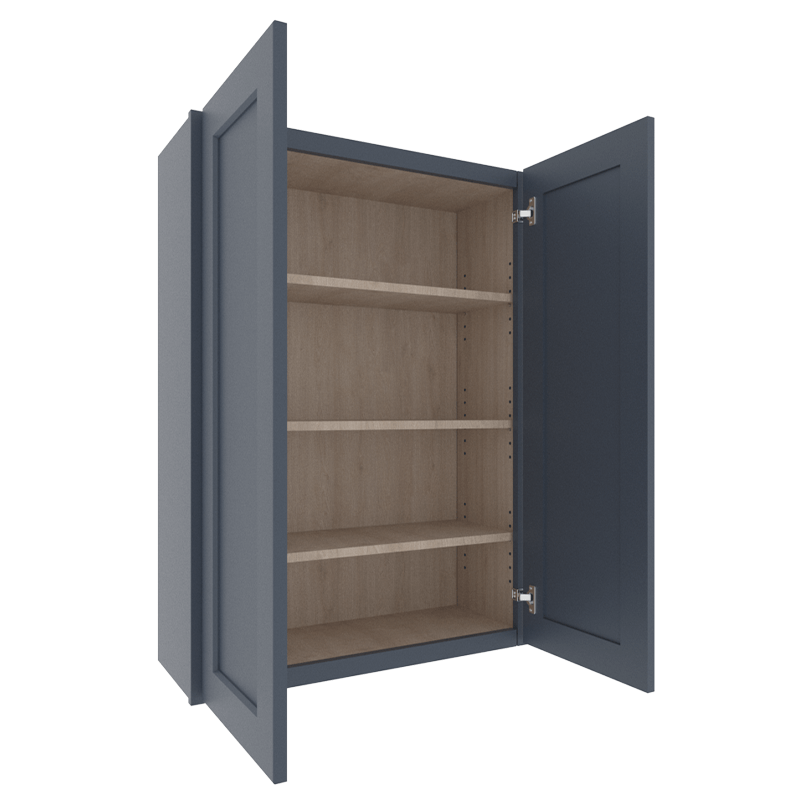 Affordable Imperial Midnight Blue Shaker Wall Cabinet with 2 Doors