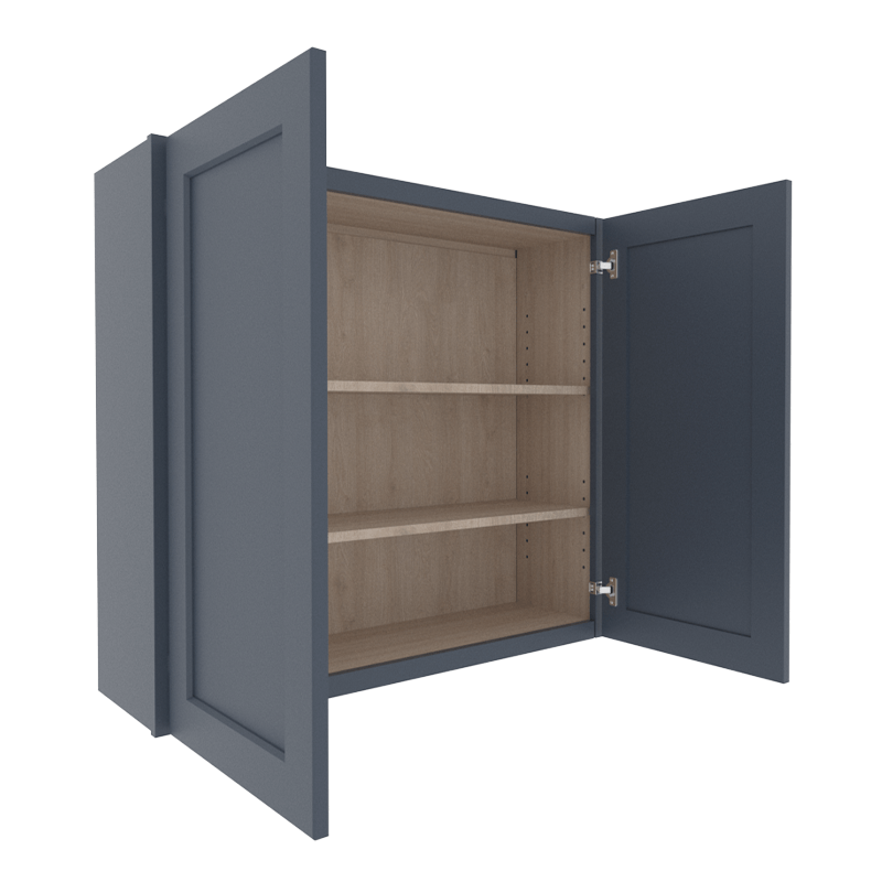 Affordable Imperial Midnight Blue Shaker Wall Cabinet with 2 Doors