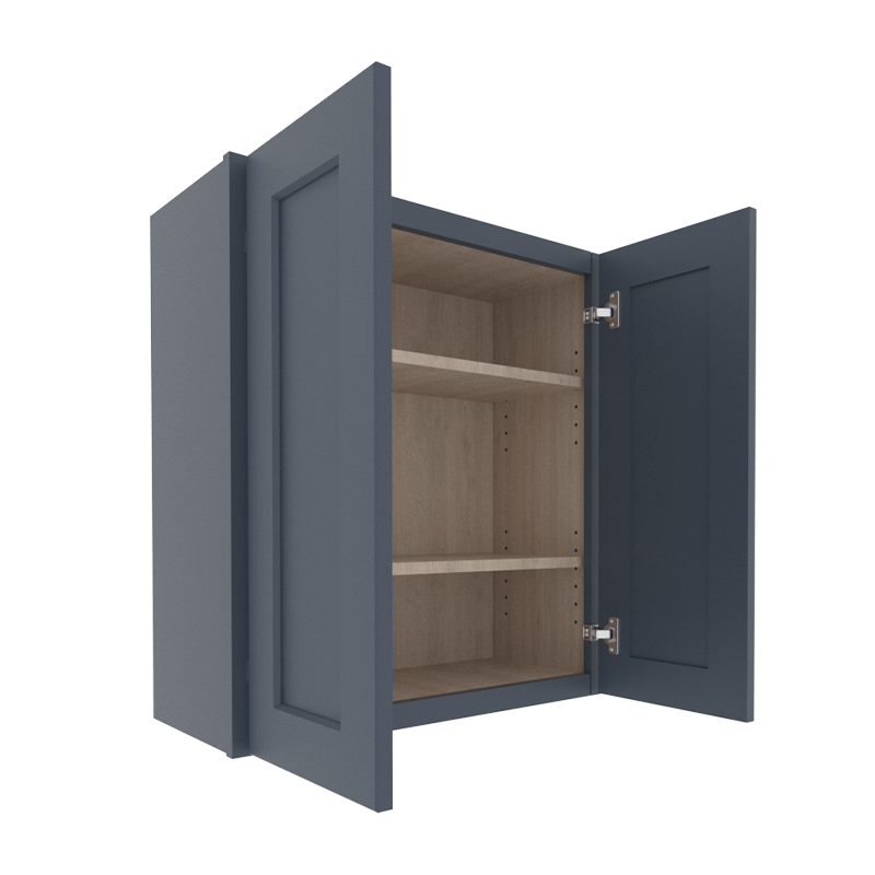 Affordable Imperial Midnight Blue Shaker Wall Cabinet with 2 Doors