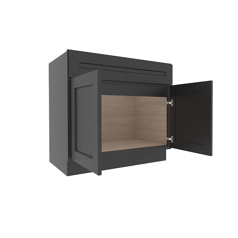 Affordable Sovereign Onyx Black Shaker Sink Base Cabinet