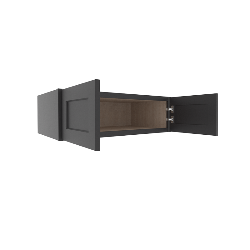 Affordable Sovereign Onyx Black Shaker Wall Fridge Cabinet with 2 Doors