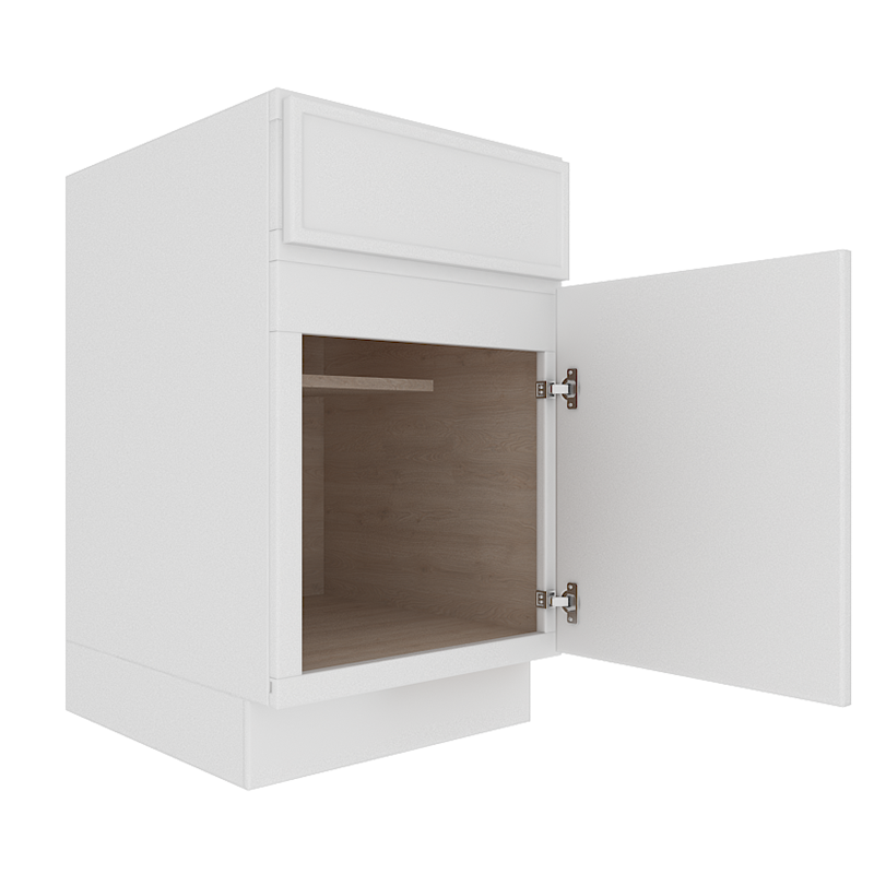 Affordable Ethereal White Micro Shaker Base Cabinet with 1 Door